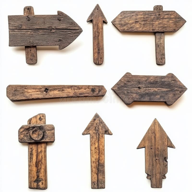 Signposts with Various Arrows Pointing in Different Directions, Made ...