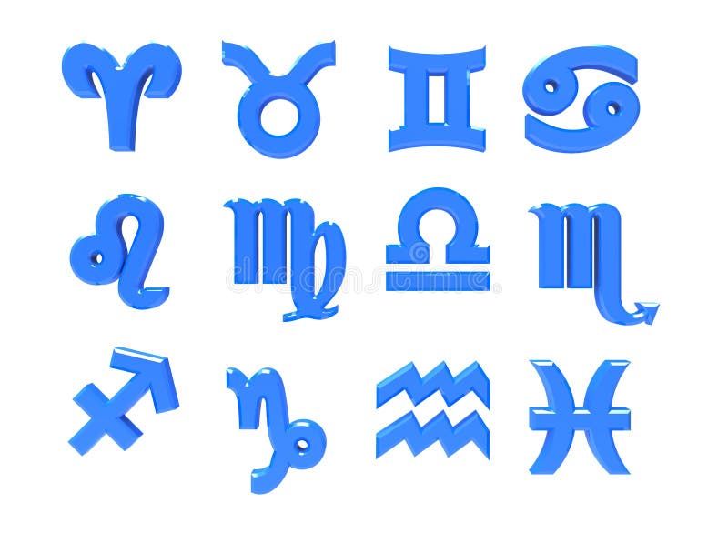 Astrology Signs Calligraphy Stock Vector - Illustration of painting ...