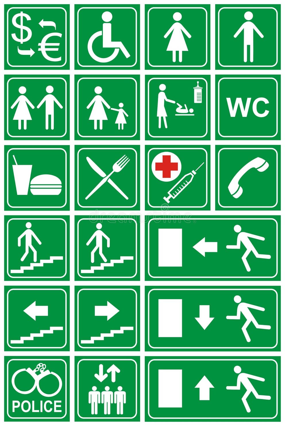 Vector Illustration Emergency Exit Signs Stock Illustrations – 763 ...