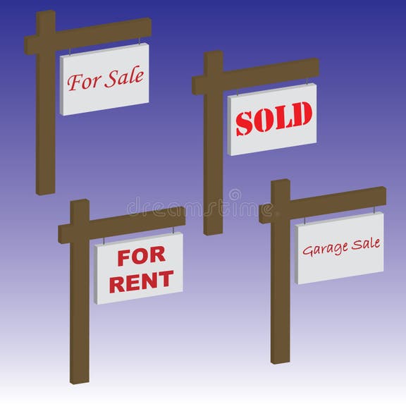 Rent Sale Signs Stock Illustrations – 3,114 Rent Sale Signs Stock ...