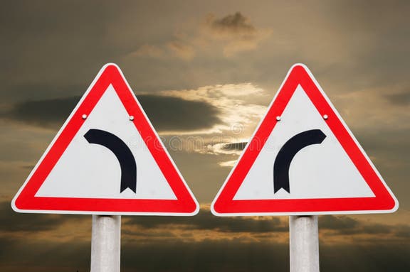 306 Traffic Signs Left Curve Stock Photos - Free & Royalty-Free Stock ...