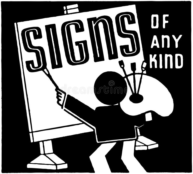 Signs of Any Kind stock vector. Illustration of easels - 42094881