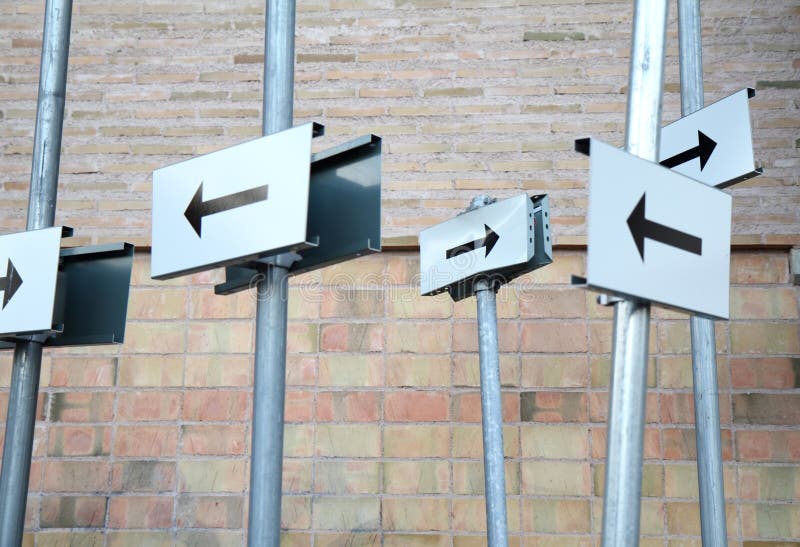 Signs with arrows stock image. Image of direction, signpost - 14054421