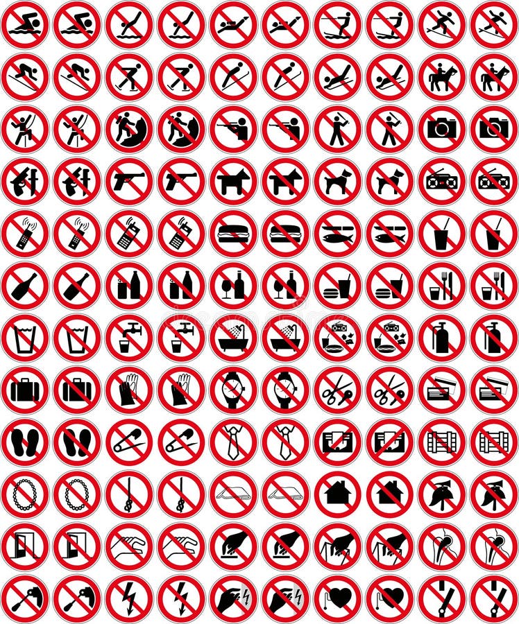 All Collection of Warning, Mandatory, Prohibition and Information ...