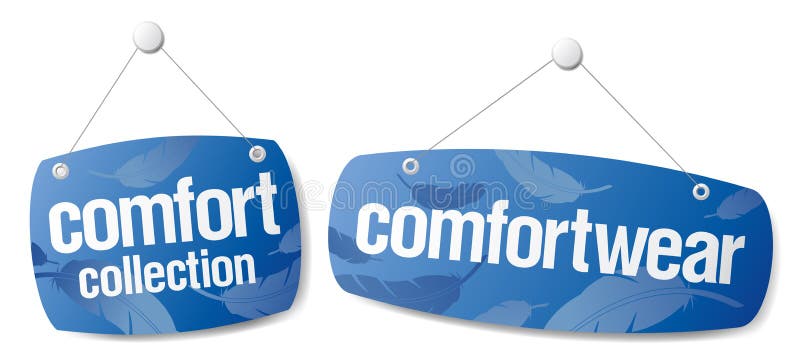 Signs for Comfort Collection Stock Illustration - Illustration of ...
