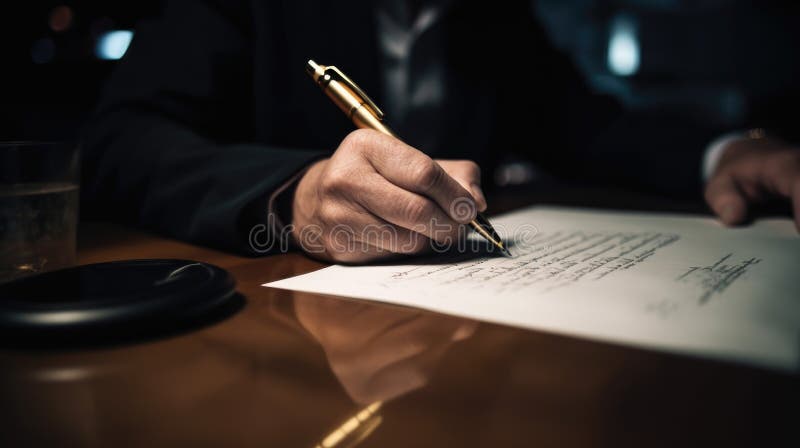 Signs a contract stock illustration. Illustration of ballpoint - 274148452