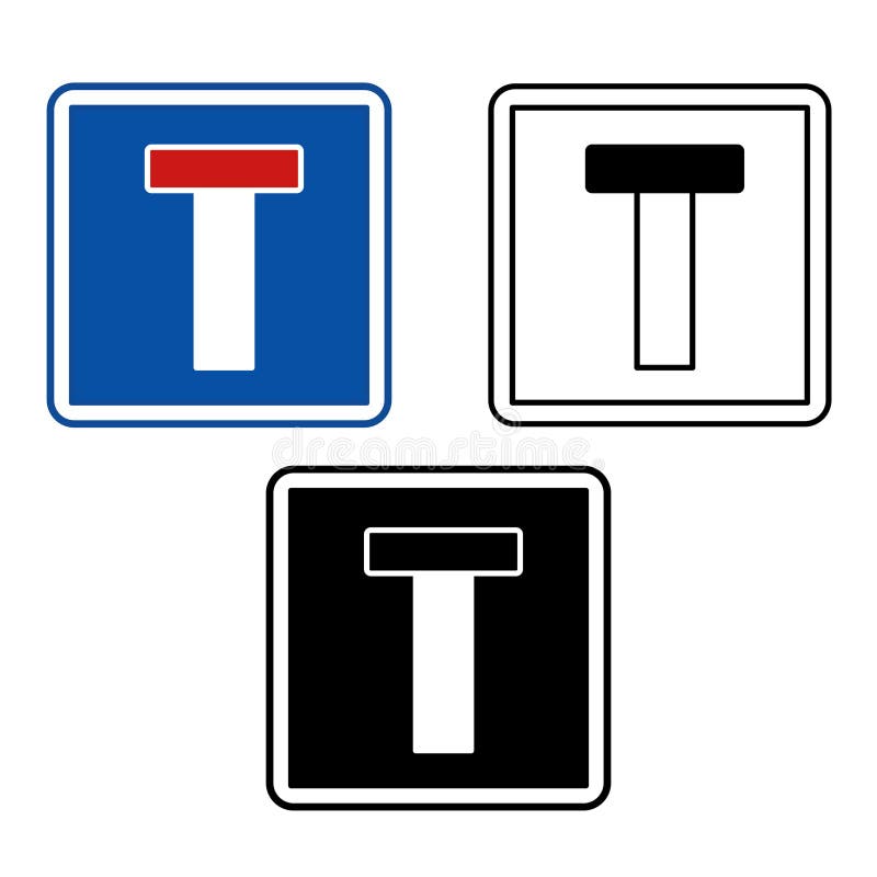 Signs Dead End Road. stock vector. Illustration of road - 334187016