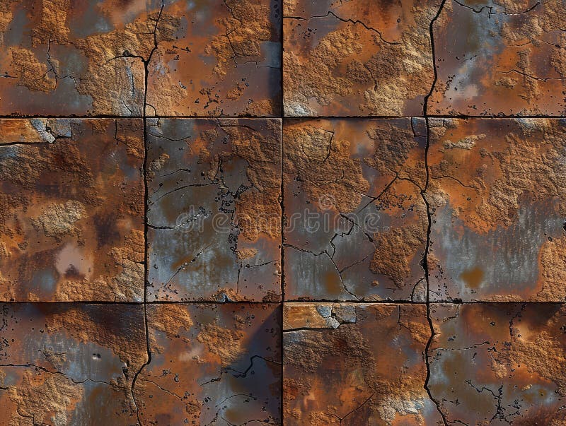 Signs of Deterioration and Rust Visible on Worn Metal Surface Stock ...