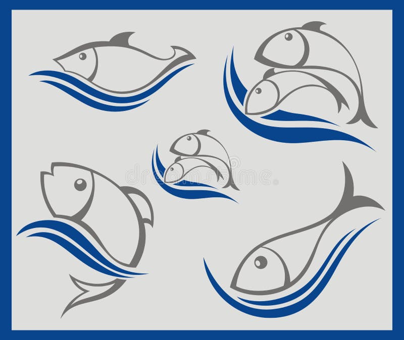 Signs with fish stock vector. Illustration of dish, graphic - 39319708
