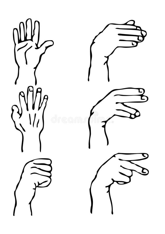 Signs by hand stock vector. Illustration of silhouettes - 5123365