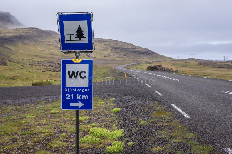 Signs in Iceland stock photo. Image of sign, island - 142670060