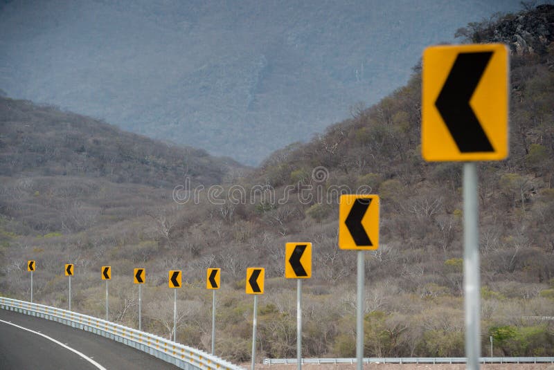 The Signs Indicate To the Left Stock Image - Image of traffic, arrow ...