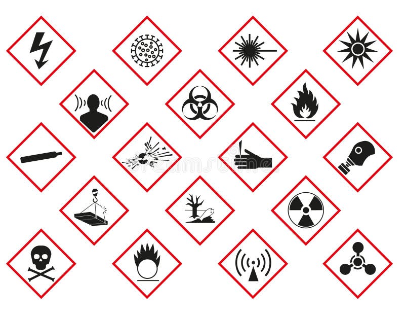 Signs Indicating Physical Danger. Danger Signs Stock Vector ...