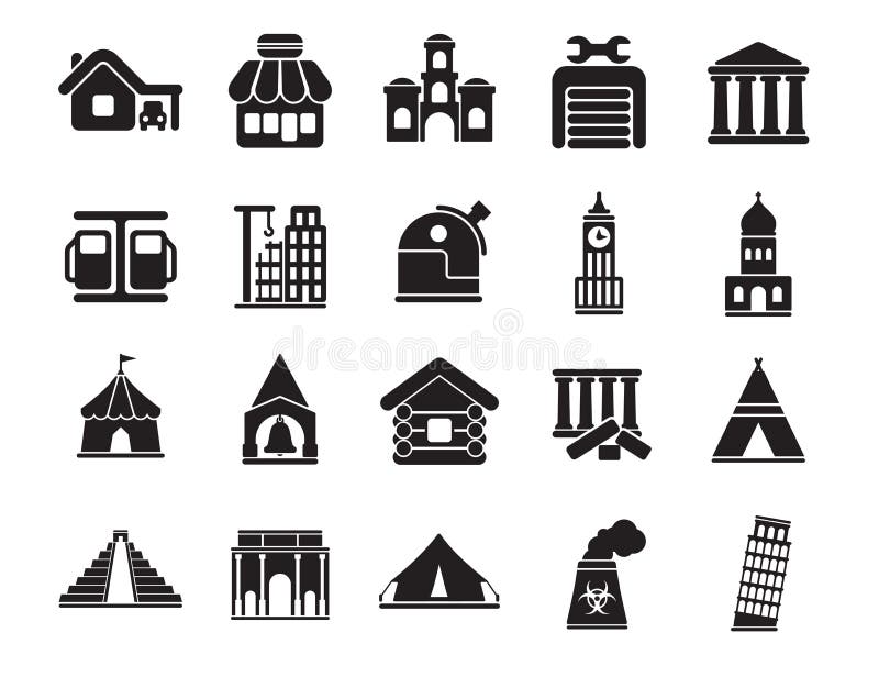 Signs Logo Illustration. Urban Infrastructure Vector Icons Set, Modern ...