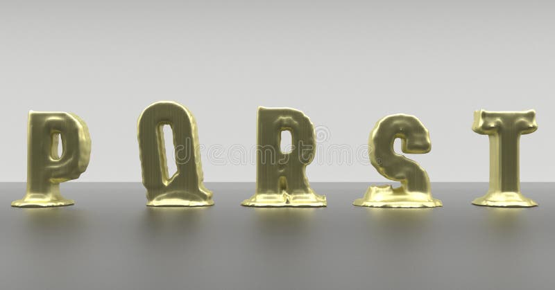 Signs Made with Melting Gold Stock Illustration - Illustration of ...