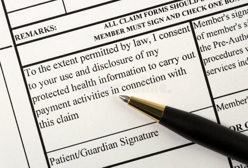Signs the Medical Claim Form Stock Photo - Image of record, patient ...