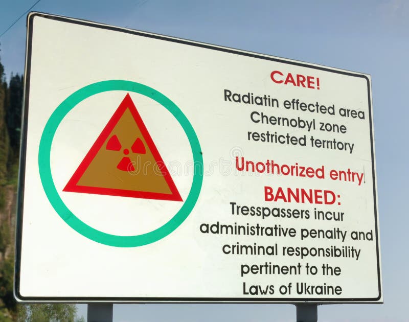Signs Placed at the Beginning of the Exclusion Zone in the City of ...