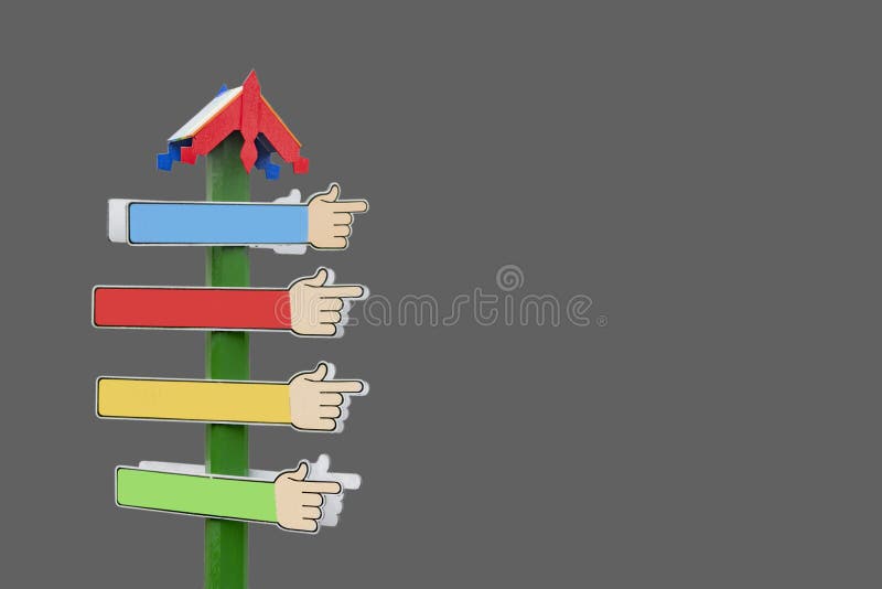 Signs of Pointers in Different Directions in the Form of a Hand Stock ...