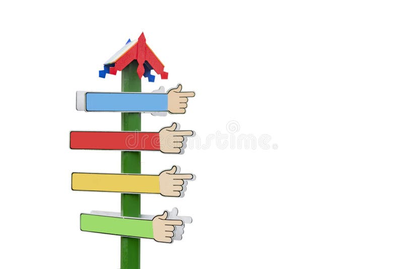 Signs of Pointers in Different Directions in the Form of a Hand Stock ...