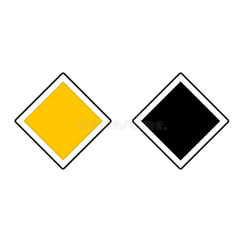 Signs Priority Road. stock vector. Illustration of priority - 333521839