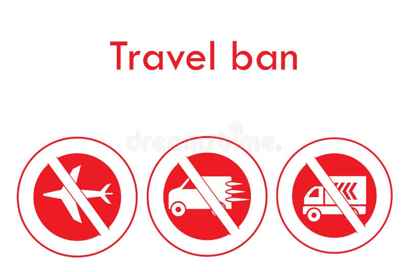 Prohibiting Travel Round Red Road Sign with White Stripe. Vector Stock ...