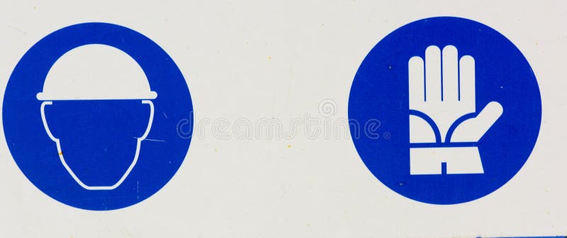 Signs for Protective Measures in the Workplace Stock Image - Image of ...