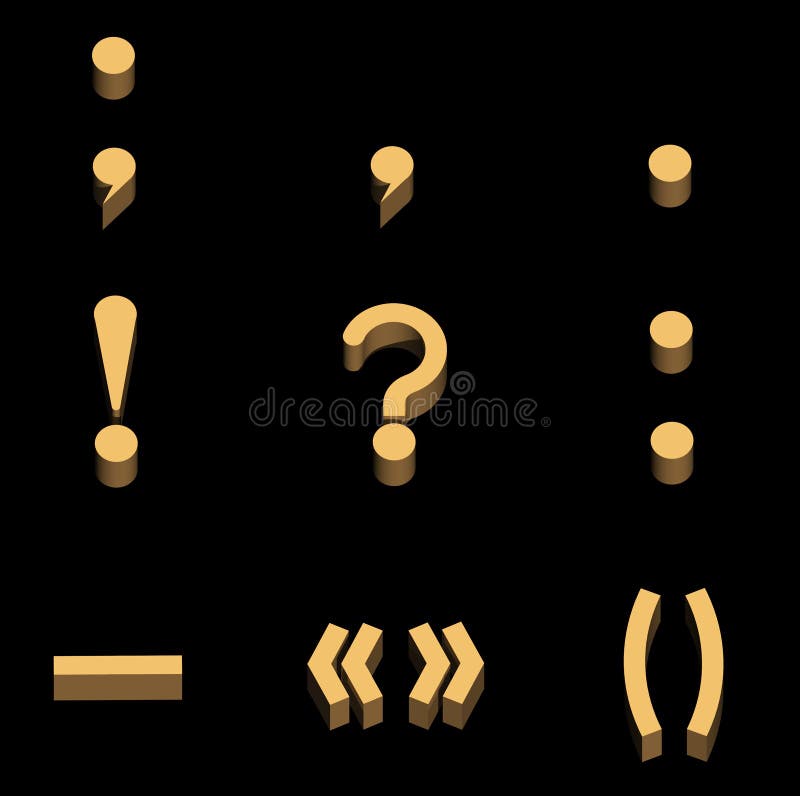 Signs on a punctuation stock illustration. Illustration of inverted ...