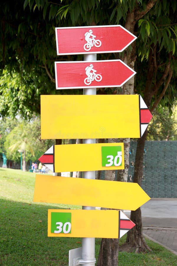 Signs in red and yellow. stock image. Image of signs - 40910917