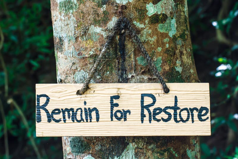 Signs Remain Restore Tree Stock Photos - Free & Royalty-Free Stock ...