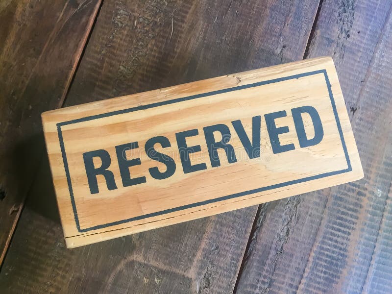 Reservation Signs Poster on the Vacant Table. Stock Photo - Image of ...