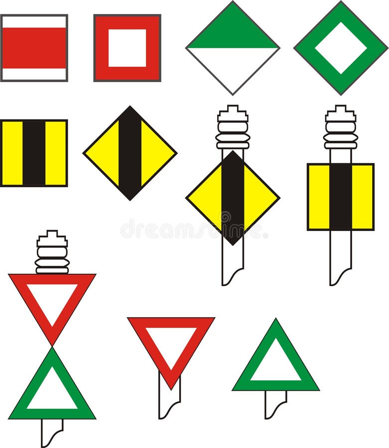 Signs river navigation stock vector. Illustration of left - 10763965