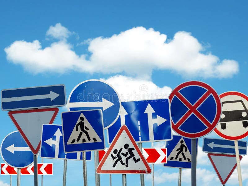 Sign Signs Everywhere a Sign. Stock Image - Image of choice, adult ...