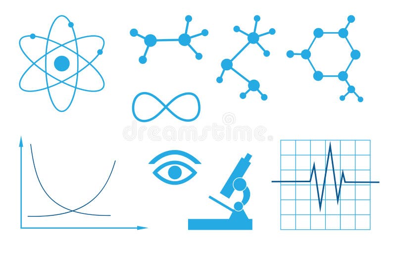 Icon set of science signs stock vector. Illustration of flask - 34853905