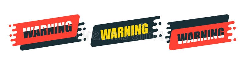 Signs Set Warning of the Danger. Warning Tag Stock Vector ...