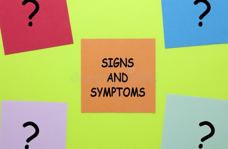 Signs Symptoms Concept stock photo. Image of therapy - 204719614