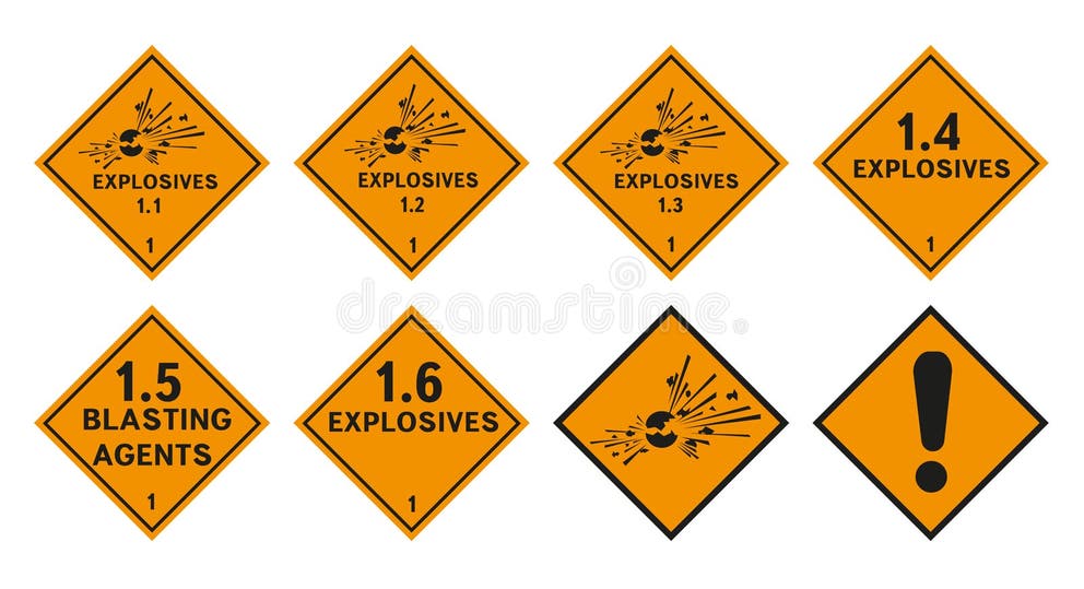 Explosives Signs. Vector Graphics Stock Vector - Illustration of ...