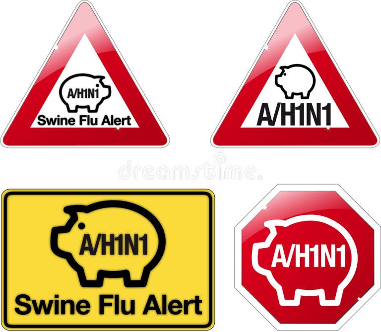 Signs swine flu alert stock vector. Illustration of genuine - 17669148