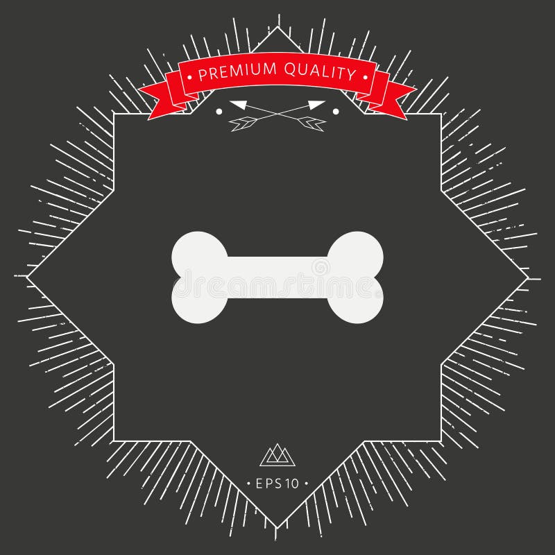 Bone symbol icon stock vector. Illustration of animal - 115542208