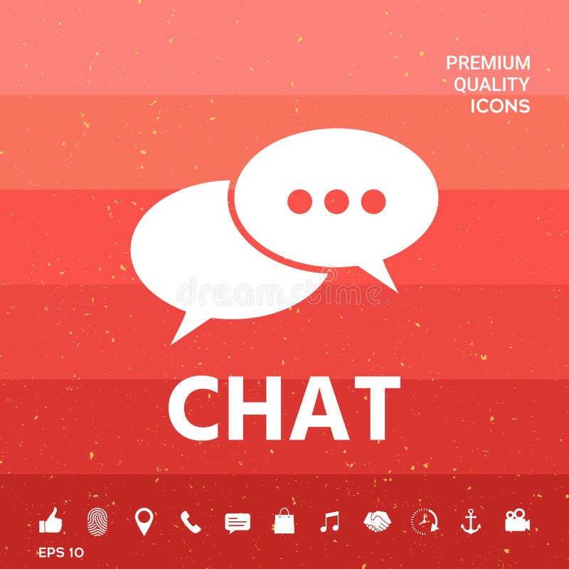 Chat button icon stock vector. Illustration of notice - 110033987