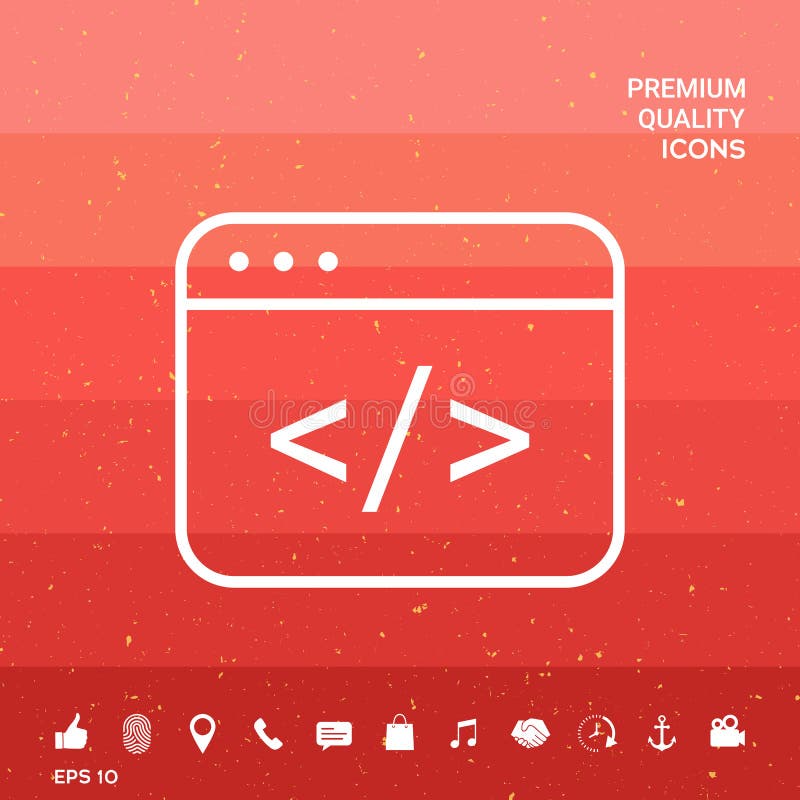 Code editor icon stock vector. Illustration of information - 110034305