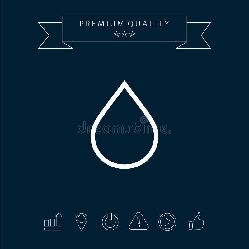 Drop line icon stock vector. Illustration of drip, design - 115764788