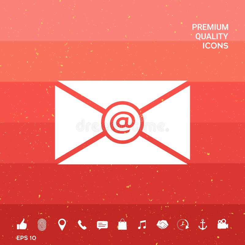 Email symbol icon stock vector. Illustration of business - 110034999