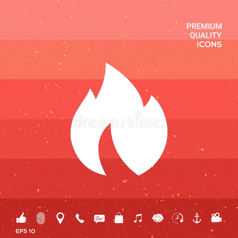 Fire, flame icon stock vector. Illustration of fire - 110035174