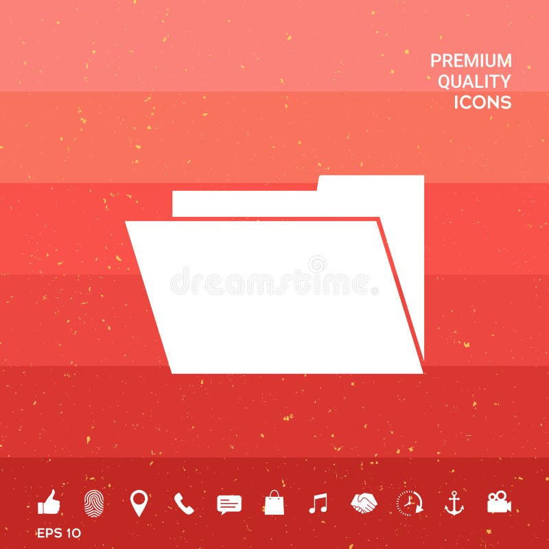 Folder symbol icon stock vector. Illustration of file - 110035176