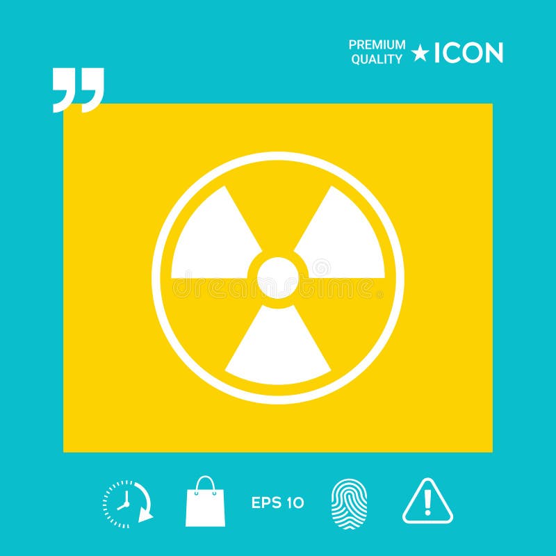 Ionizing radiation icon stock vector. Illustration of pollution - 110714496