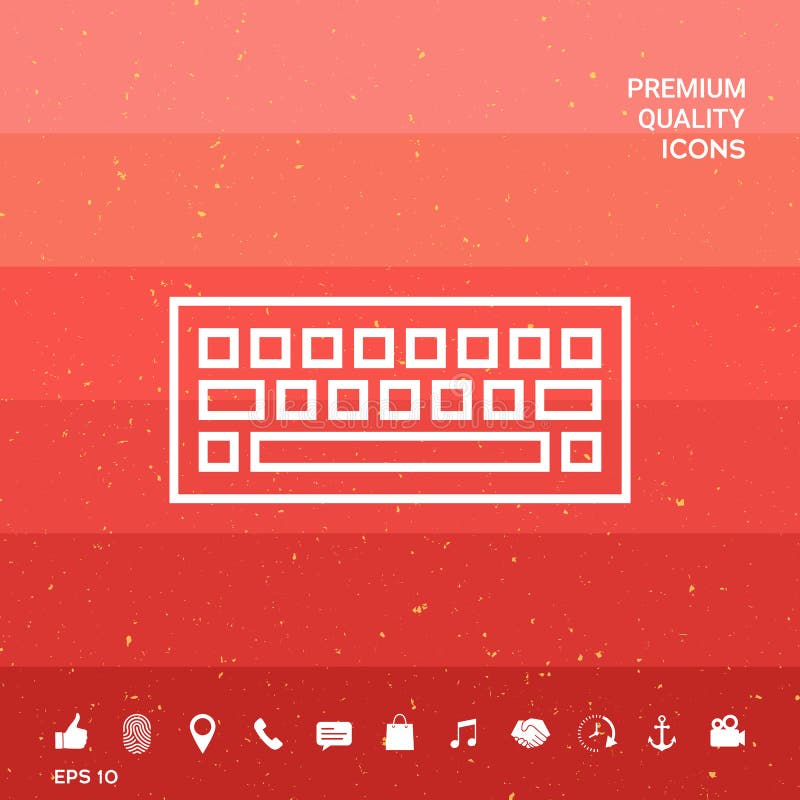 Keyboard symbol icon stock vector. Illustration of technology - 110035878