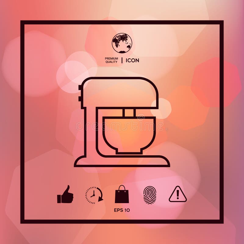 Kitchen mixer linear icon stock vector. Illustration of electric ...