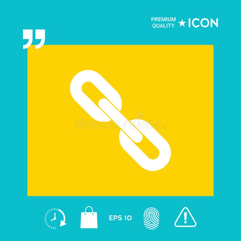 Link chain symbol icon stock vector. Illustration of connection - 110714646