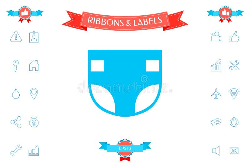 Nappy icon symbol stock vector. Illustration of icon - 114888789