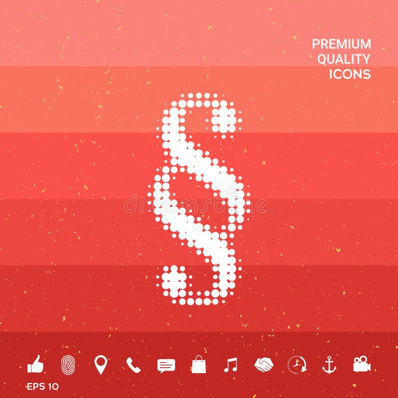 Paragraph halftone logo. stock vector. Illustration of element - 110036346